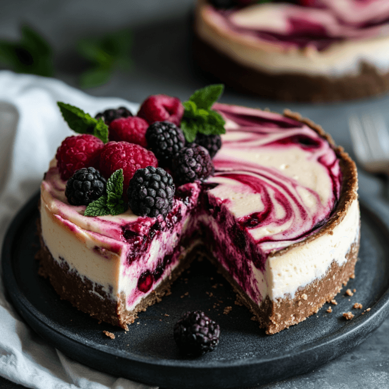 Berry Swirl Cheesecake: How to Bake a Flavorful and Stunning Dessert